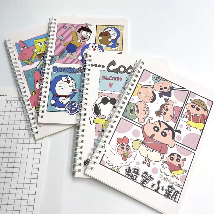 4pcs/set A5 Super Cute Cartoon Crayon Shin-chan/Snoopy/Doraemon ...
