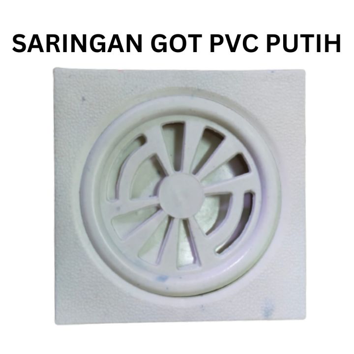 Saringan Got PVC Floor Drain Plastik Filter Sampah Toilet Warna PUTIH ...