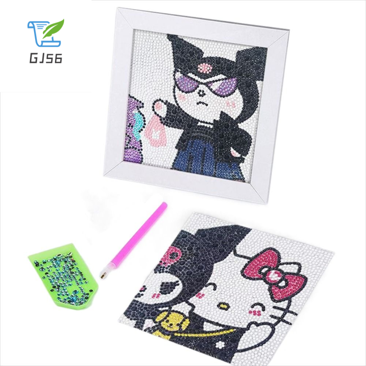 GJ56ทำมืออะนิเมะของเล่นกรอบรูปการ์ตูนชุดวาดภาพ DIY 5D ภาพวาดเพชร Kuromi ...