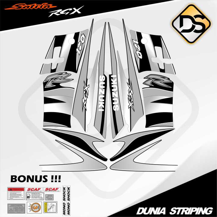 STRIPING STICKER STOCK DECAL STIKER SUZUKI RGX / SATRIA HIU / SATRIA ...