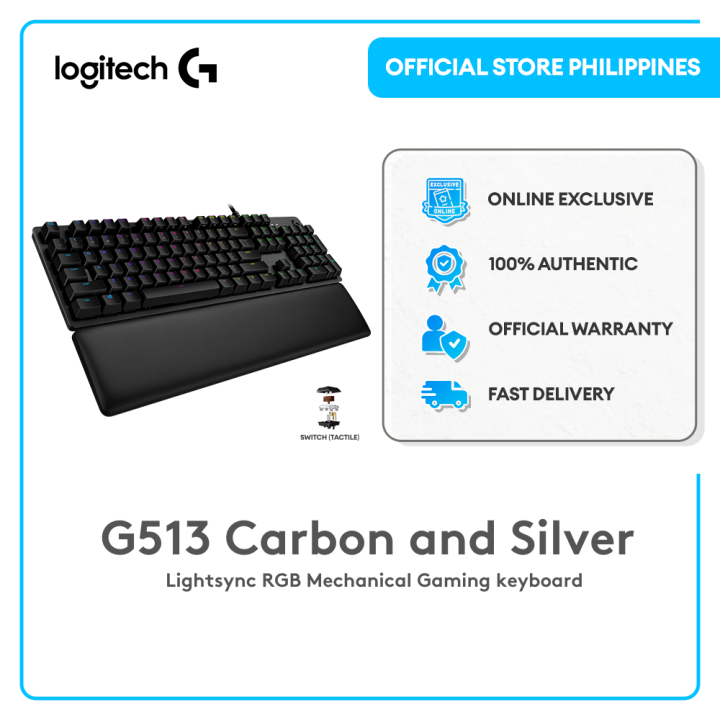 Logitech G513 CARBON LIGHTSYNC RGB Mechanical Gaming Keyboard with GX ...