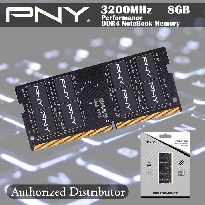PNY Performance DDR4 3200MHz Notebook Memory 8GB CL22 (MN8GSD43200-TB ...