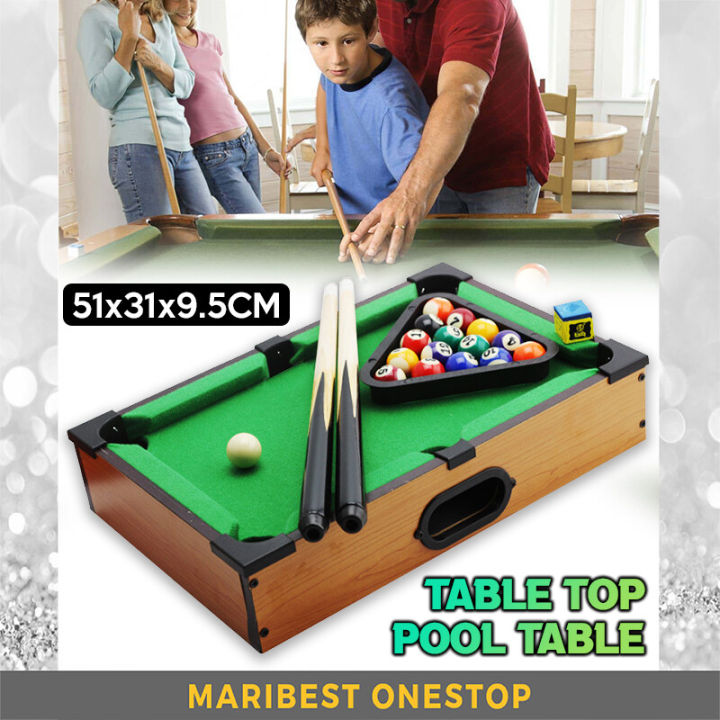 Mini Tabletop Pool Table Billiard Game Sets Pool Table Family Game ...
