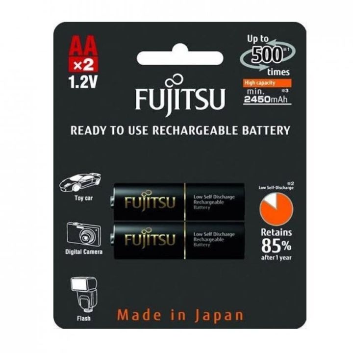 Fujitsu 2AA 2450mAh Rechargeable Battery (1 Pack) | Lazada