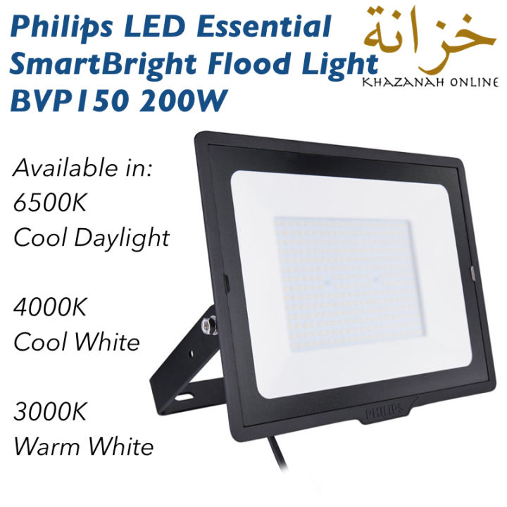 Philips LED Essential SmartBright Flood Light BVP150 200W (6500K Cool Daylight / 4000K Cool ...