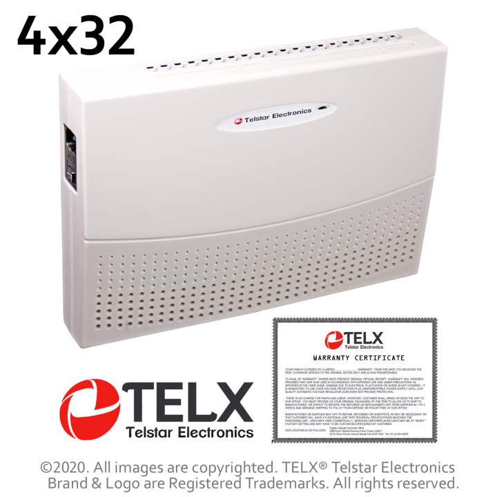 TELX ® BRAND 4x32 PABX with Local Warranty. For up to 4 PLDT Lines, maximum 32 Extensions PBX ...