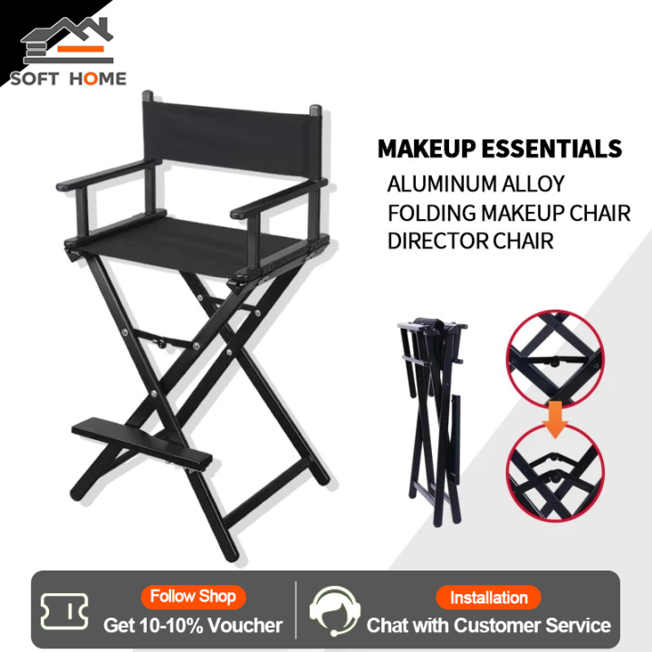SOFTHOME Makeup Chair Director Chair Professional Aluminum Folding ...