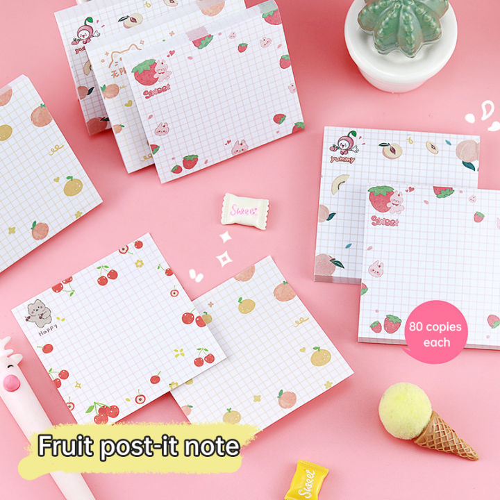 🔥chageey👍 Creative Post-it Sticker Cute Fruit Memo Sticker Student Ins ...