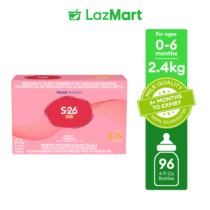 Wyeth® S-26® ONE Infant Formula for 0-6 Months in 2.4kg | Lazada PH