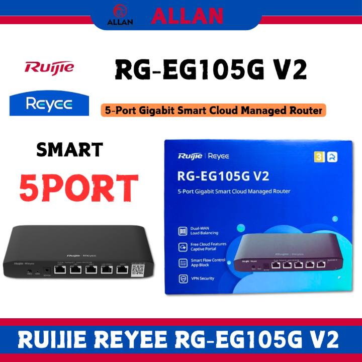 ALLAN RUIJIE REYEE RG-EG105G V2 Reyee Cloud Managed Router | Lazada PH