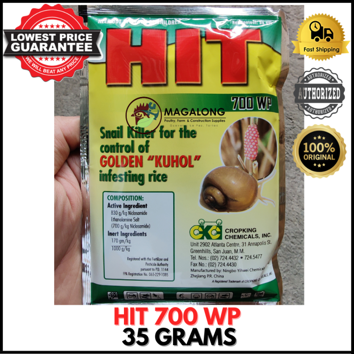 HIT 70WP POWDER - MOLLUSCICIDE - 35 Grams Like CRUSHER CANON NICLOS M ...