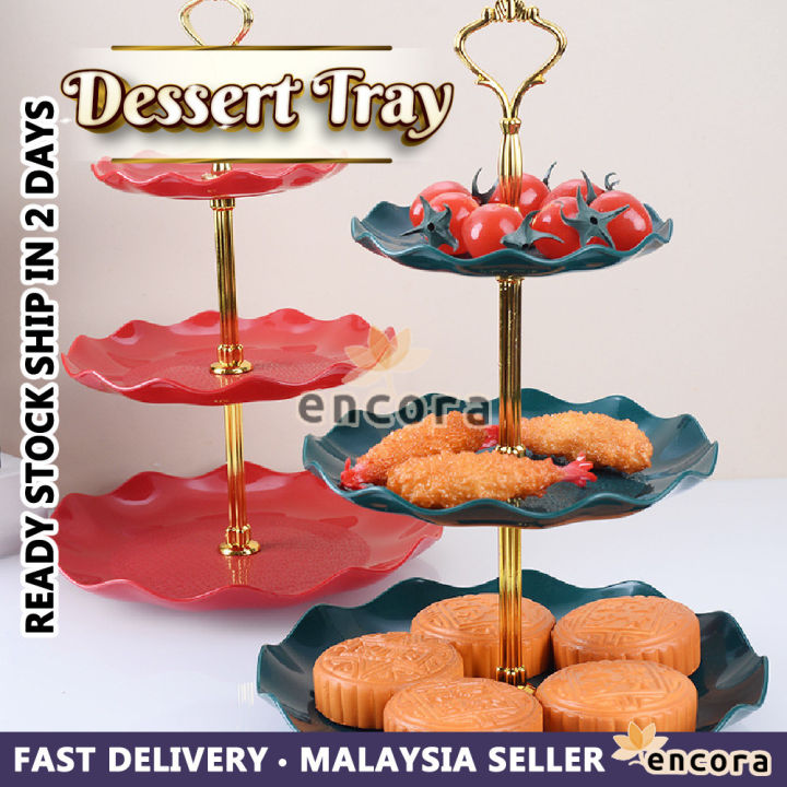 [3 Tier] Encora High Tea Stand Dessert Tray Serving Platter Dulang Kuih ...