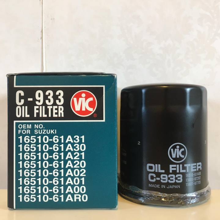 VIC C-933 OIL FILTER (1998-2018 SUZUKI JIMNY,VITARA,ESTEEM,ALTO,SWIFT,APV,CARRY) | Lazada PH