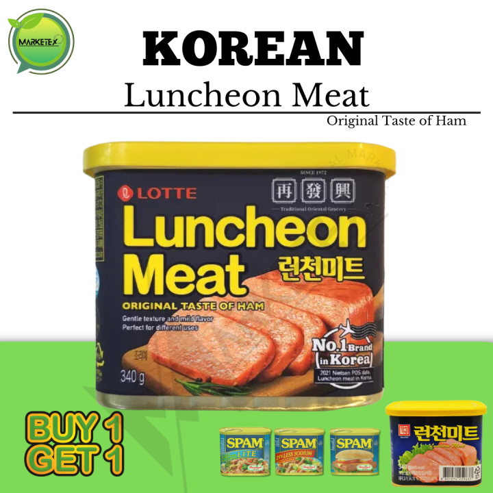 Korean Hansung & Lotte Luncheon Meat Buy One Take One 340g Heathier Canned Goods | Lazada PH