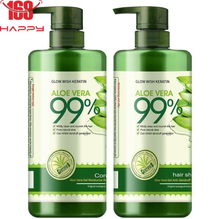 Repair dry hair 99% aloe vera gel shampoo 800ml & conditioner 800ml ...
