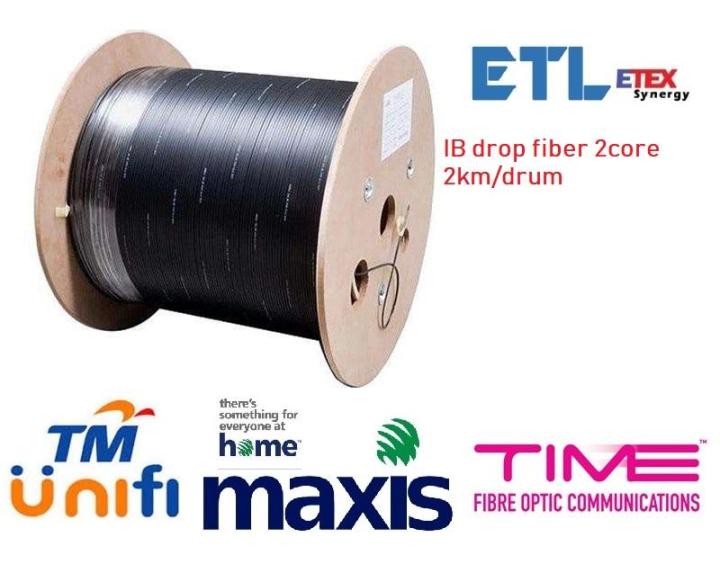 Drop Fiber Optic Cable IB 2 Core Cable (1km) | Lazada