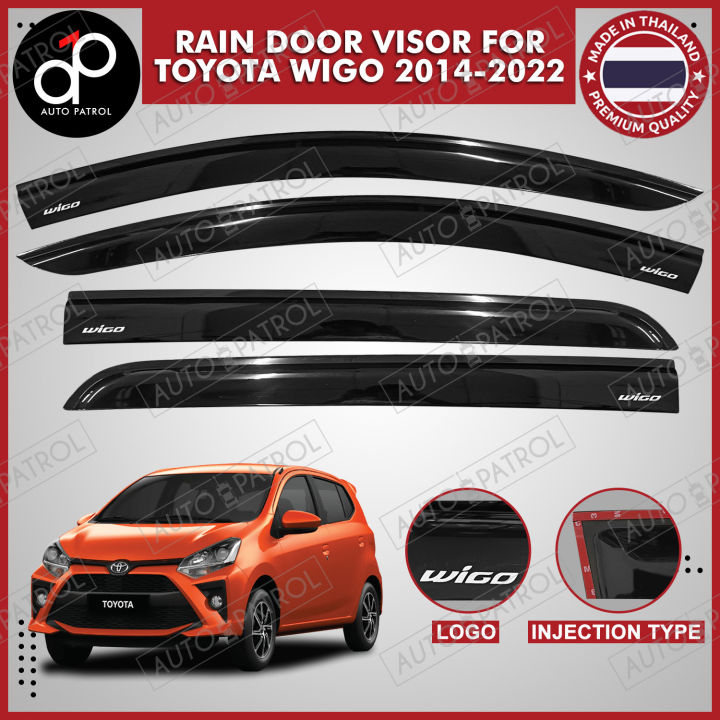 TOYOTA WIGO 2014-2022 Window Door Visor Black / Rain Door Visor / Sun ...