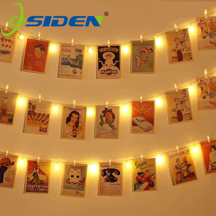 10/30/50LED Photo Clip LED String Light Warm White for Room Party 3AA ...