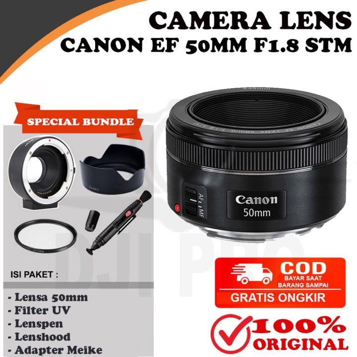 CANON EF 50MM F1.8 STM FIX LENS AUTO FOCUS - LENSA KAMERA DSLR | Lazada Indonesia