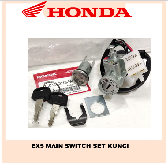 HONDA EX5 MAIN SWITCH SET KUNCI SWITCH MAINSWITCH ASSY ON/OFF ONFF ON ...