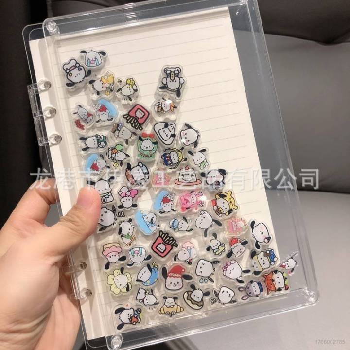 RA Sanrio POCHACCO Genshin Shin-chan Clear acrylic shake A5 Notebook A7 ...