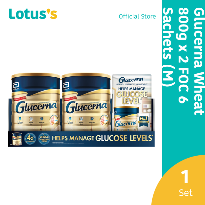 Glucerna Wheat 800G X 2 Foc 6 Sachets (M) | Lazada