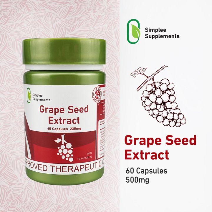 Simplee Grape Seed 60 Capsule Supplement (235 mg) | Lazada PH