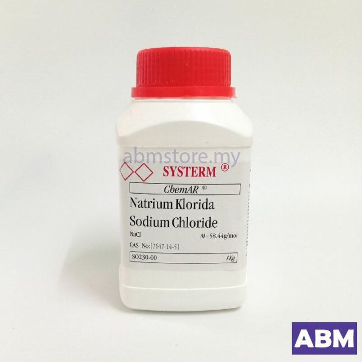 Sodium Chloride AR (1kg) Systerm / Natrium Klorida CAS No 7647-14-5 ...