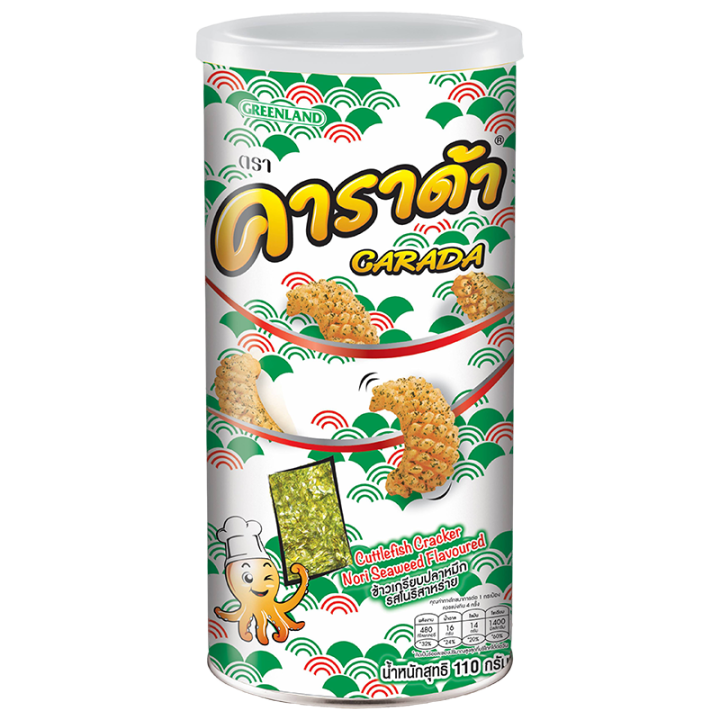 Thailand Snack Halal Carada Cuttlefish Cracker Seaweed 泰国海苔味鱿鱼脆片 110g ...