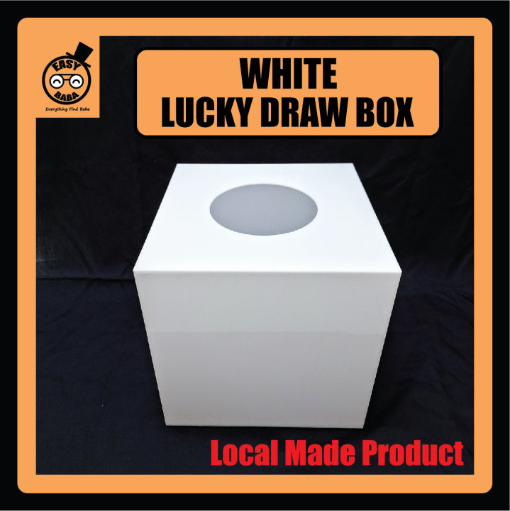 🔥 Acrylic Lucky Draw Box [White] 🔥 Local Made Product | Lazada