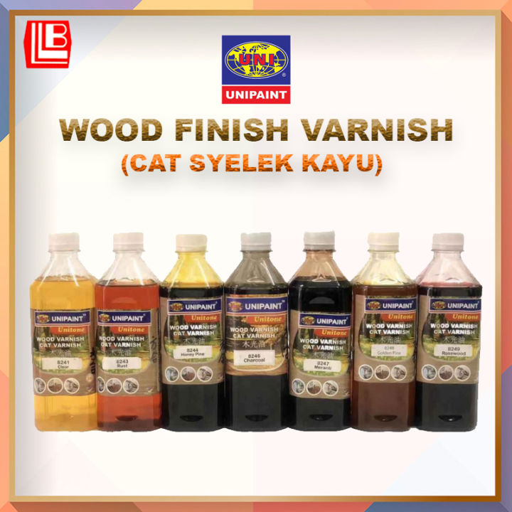 UNIPAINT Wood Shellac Paint Wood Finish Wood Varnish Wood Shellac Kayu ...