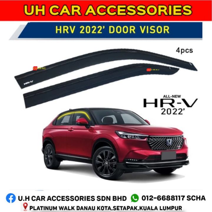 HONDA HRV HR-V 2022 OEM TYPE DOOR VISOR WITH HR-V LOGO COME With 3M ...