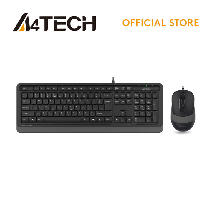 A4Tech F1010 1600 DPI Wired Dial Keyboard and Mouse Grey | Lazada PH