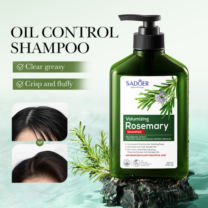 ROREC SADOER Rosemary Volumizing Shampoo Anti-Dandruff Anti-Itch Soothing Scalp Oil Control ...