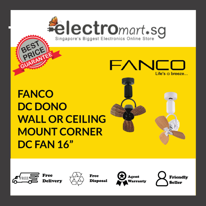 FANCO DC DONO WALL OR CEILING MOUNT CORNER DC FAN 16” | Lazada Singapore