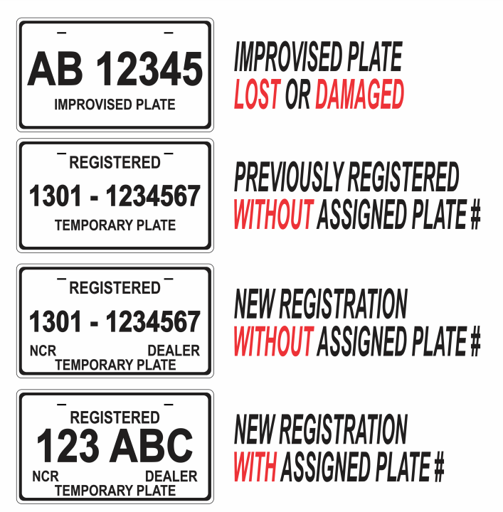 (METAL and ACRYLIC) NEW FORMAT FOR TEMPORARY PLATE | Lazada PH