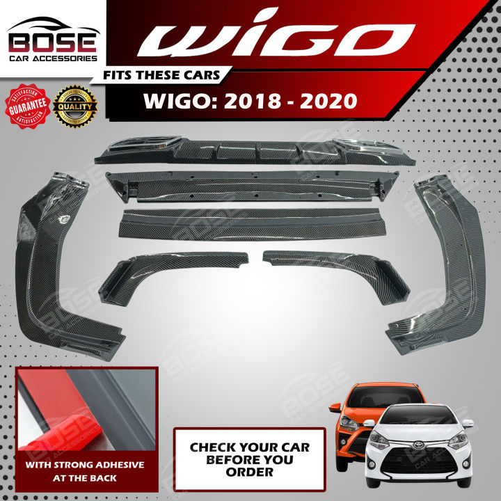 Toyota Wigo 2018 2019 2020 Car Front Lip Bumper Body Kits Splitter ...