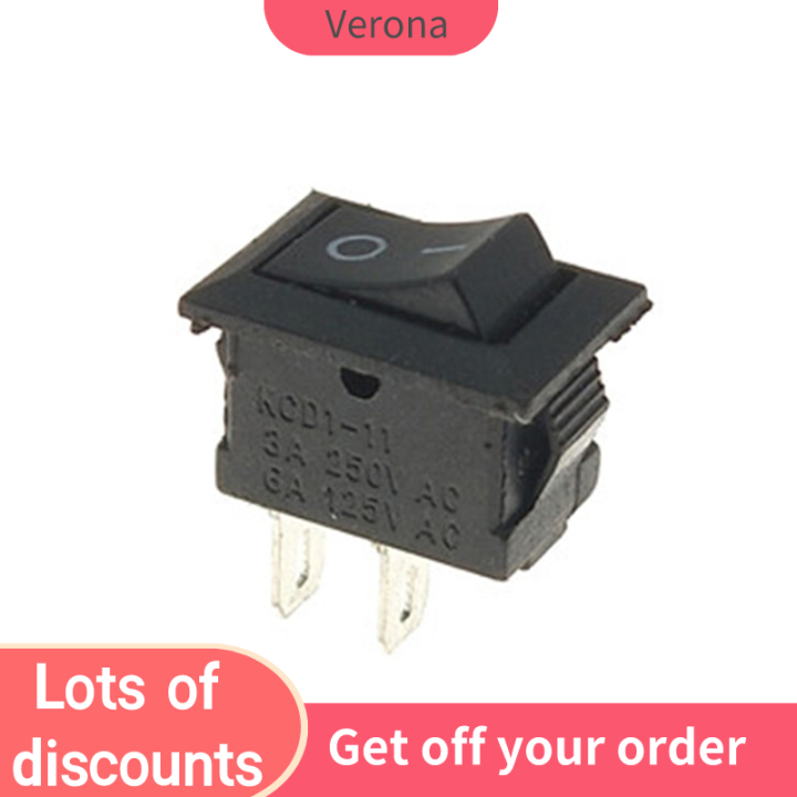 🎄🎈Verona MINI 1ชิ้น/ล็อต10*15mm 2Pin ON/OFF Boat ROCKER SWITCH ปุ่ม ...