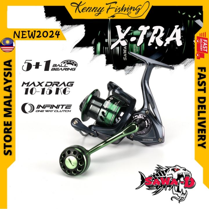 NEW SAWA-D X-TRA 2024 NEW FISHING REEL SPINNING Sawa D Xtra Drag 10 ...