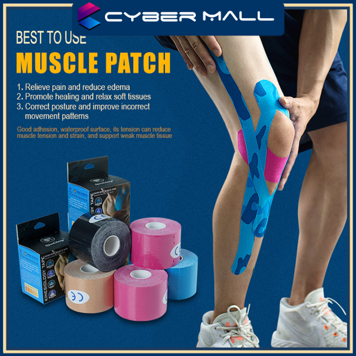 5*500cm Kinesiology Tape Athletic Recovery Elastic Tape Muscle Pain ...