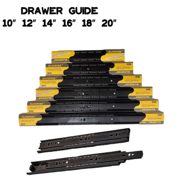 Sunrise Drawer Guide - Drawer Slide Roller Guide Full Extension Ball ...