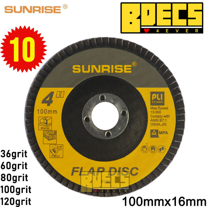 Flap Disc Heavy Duty Sunrise 4" (10pcs) I Bdecs | Lazada PH