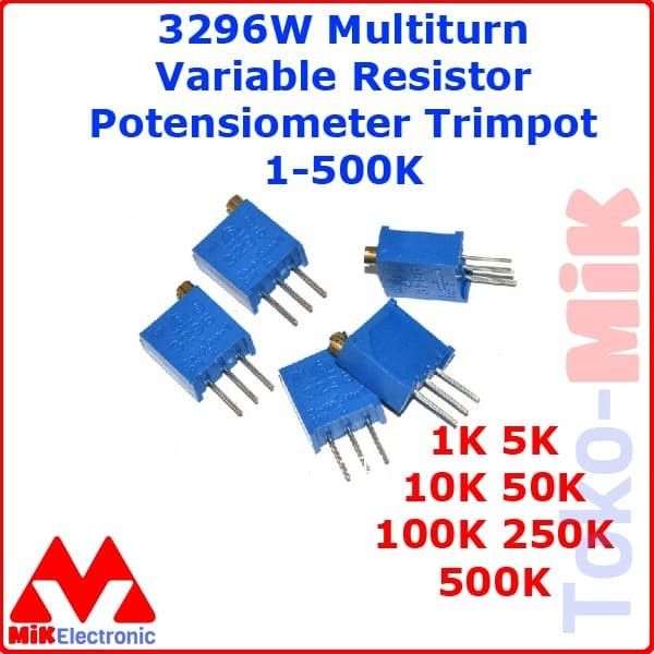 3296W MULTITURN TRIMPOT TRIMMER VARIABLE RESISTOR POTENSIOMETER 1-500K ...