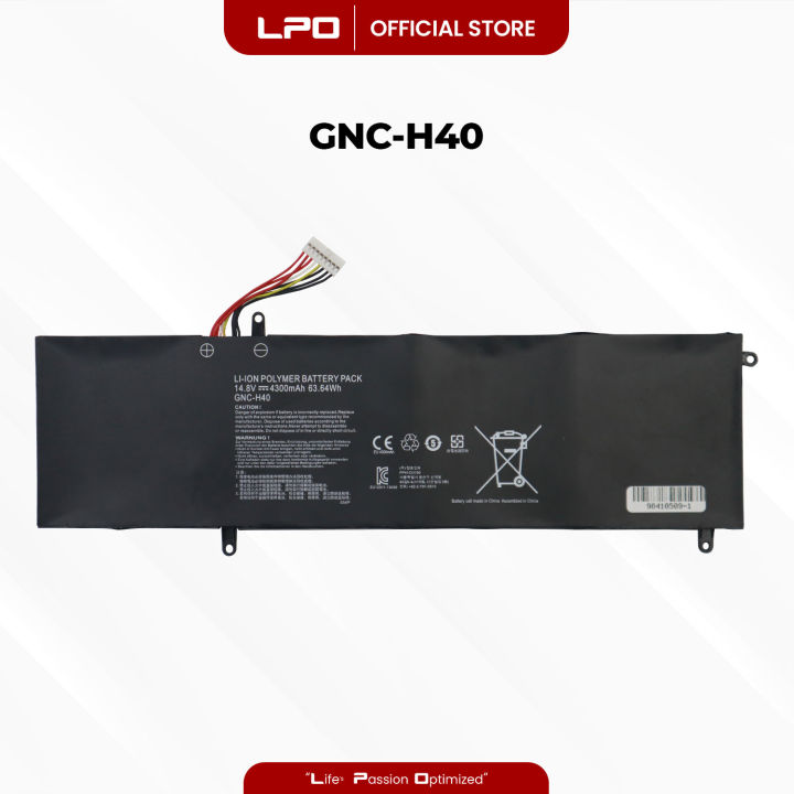 LPO Laptop Battery GNC-H40 14.8V 63.64Whr / 4300mAh for GIGABYTE P34 V2 ...