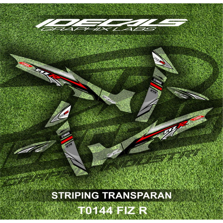 t0144 sticker striping transparan motor fiz r tema list variasi bebas custom desain | Lazada ...