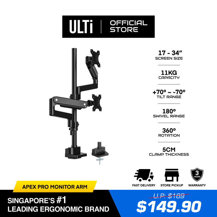 ULTi Apex Pro Stackable Monitor Arm | T58 | Lazada Singapore