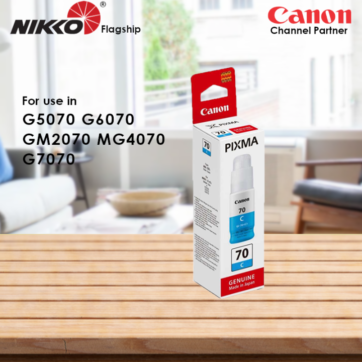 Canon GI-70 GI 70 GI70 PGBlack Cyan Magenta Yellow Refill Ink Bottles ...