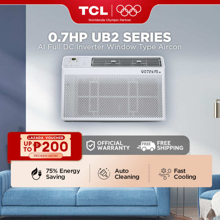 TCL Window Type AC TAC-07CWI/UB2 - 0.7HP AI Full DC Inverter, Fast ...