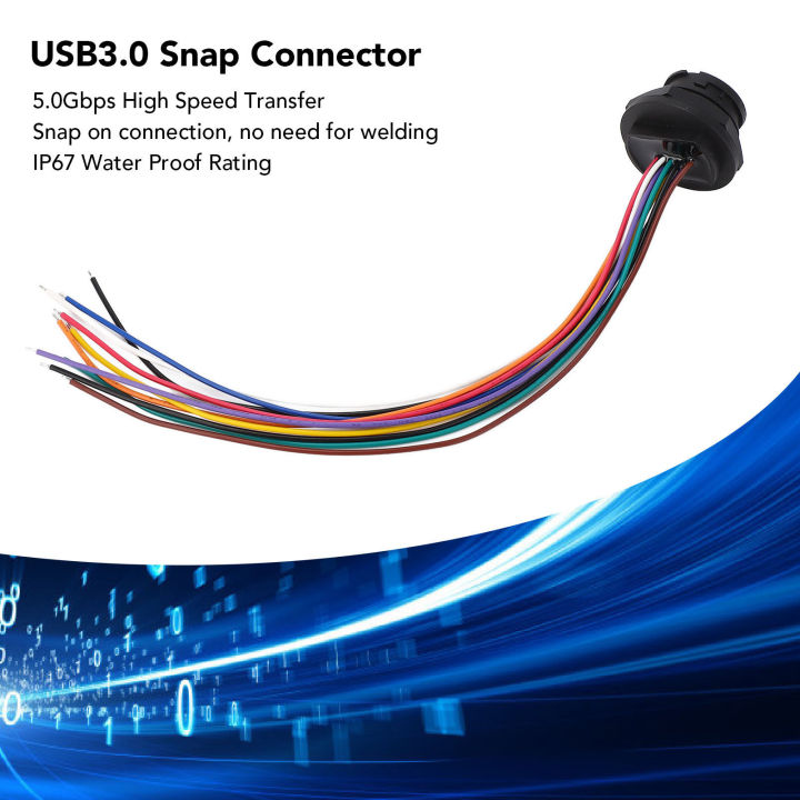 USB3.0 Snap Connector Rear Panel Mount Connector 16 Pin Design with ...