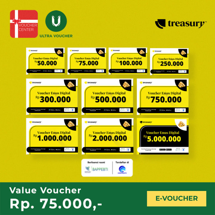 Voucher Digital Treasury Rp.75.000 - Voucher Value | Lazada Indonesia